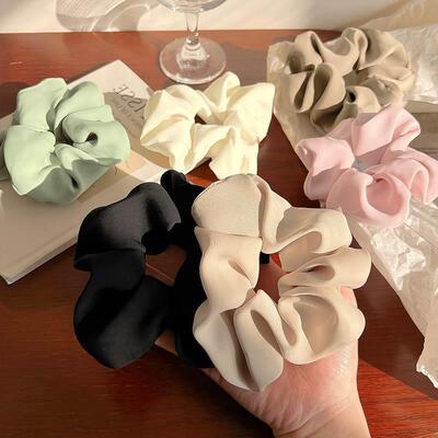 3/5/Pcs Silk Scrunchies Print Leopard Scrunchie Set Elastic
