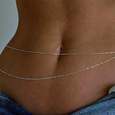 Sexy body chain waist chain for women跨境饰品性感不对称腰链