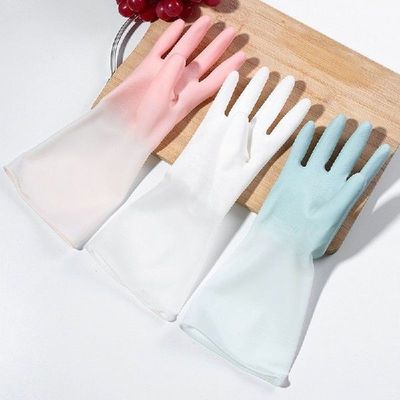 1Pair Silicone Cleaning Gloves Dishwashing Cleaning Gloves