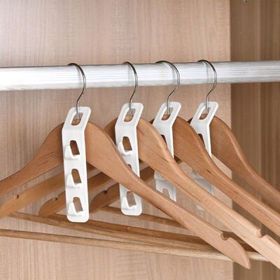 4 PCS Closet Connector Hooks Clothes Stacker Wardrobe Coat