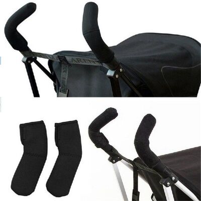 New 1 Pair Black Neoprene Baby Stroller Grip Cover