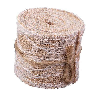 2M Burlap Ribbon for DIY Crafts Home Wedding Decoration