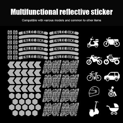 ENLEE Stiker Reflektif Sepeda Stiker Bingkai Rim Sepeda