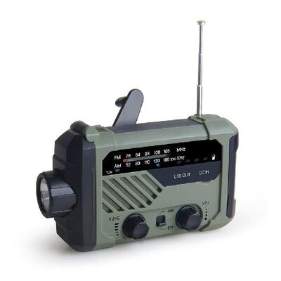Portable Solar Hand Crank Radio AM FM Emergency Radio with