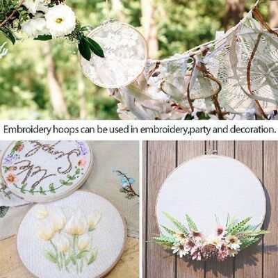 16 Pieces 4 Size Embroidery Hoop Set 4Inch 5.1Inch 6.7Inch