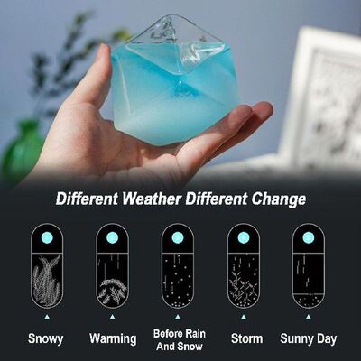 180ml Changeable Glass Bottle Cubes Shape Weather Change