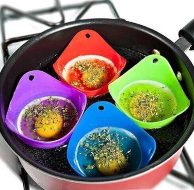 Silicone Egg Poacher Poaching Pods Pan Mould Egg Mold Bowl R
