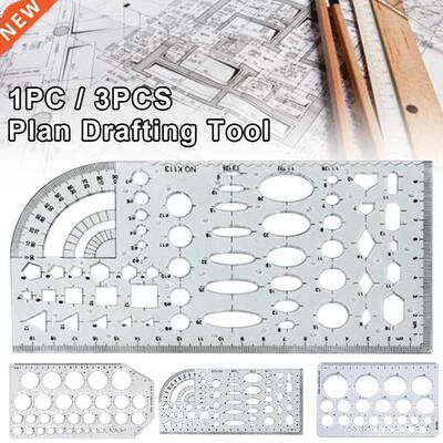Architectural Template Math Ruler Furniture Drawing Circle S