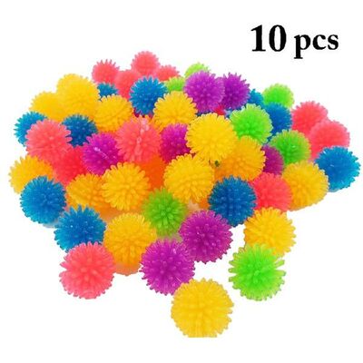 10Pcs Cat Ball Cat Toy Colorful Ball Interactive Pet Kitten