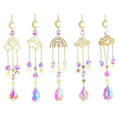 Diamond Windchimes Crystal Prism Colorful Wind Chime