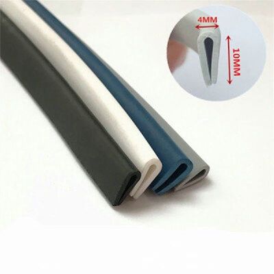 Rubber Sealing U Strip 10x4x10mm for 1 - 2mm thick Glass