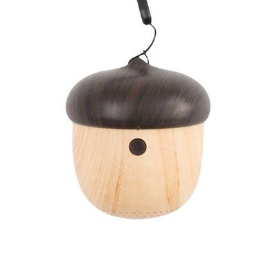 Mini Wireless Bluetooth Speaker Stereo Wood Grain Nut