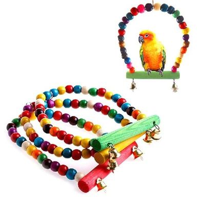 Colorful Parrot Parakeet Cockatiel Cage Hanging Toy 1 Pc