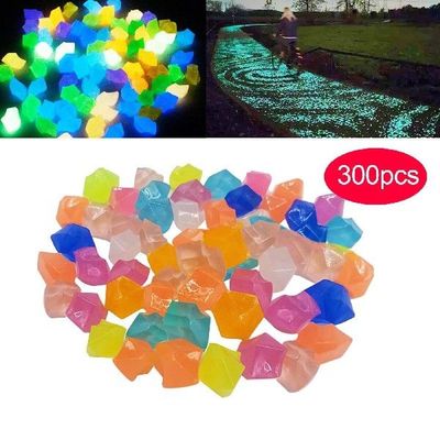 300 pcs Garden Decoration Glow In The Dark Luminous Pebbles