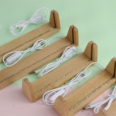 U-shaped Frame Light Base Wooden LED Display Base Pedestal