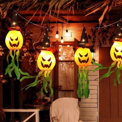 LED Halloween Pumpkin Ghost String Light Lantern Garland