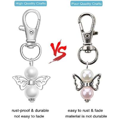 30pcs New Fashion Keychain 24x17mm pray angel Pendants DIY