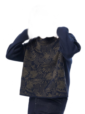 斯琴2024春专柜正品女花色纯棉提花套头针织衫毛衣早春BDCB010150