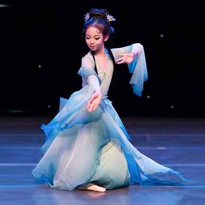 少儿古典舞九歌山鬼演出服醉清波舞蹈服豆蔻梢头飘逸中国风表演服