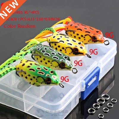 4pcs/box Frog Soft Fishing Lures Kit Snakehead Lure Topwater