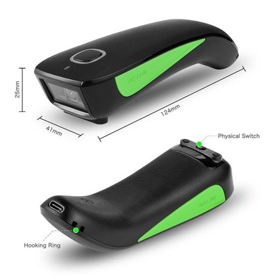 Bluetooth 2D Barcode Scanner Pocket Wireless QR Reader Data