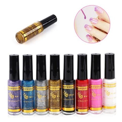 Holographic 3D Shinny Nail Glitter Polish Liner Brush Nails