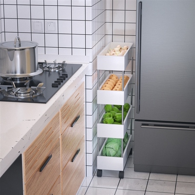 The kitchen shelf can move 15cm of ultra narrow vegetables t