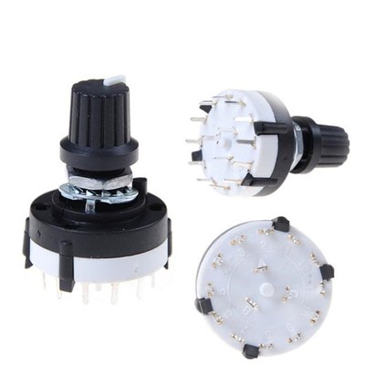 3P4T Single Deck Rotary Switch Band Selector 3 Pole 4 Positi