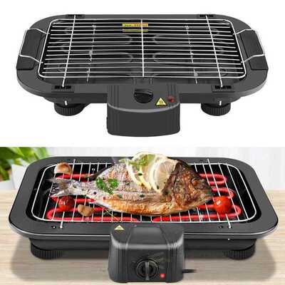 Electric Table Top Grill BBQ Barbecue Garden Camping Cooking