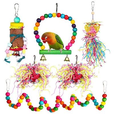 Bird Parakeet Toys Parrot Chewing Toys Foraging Shredder