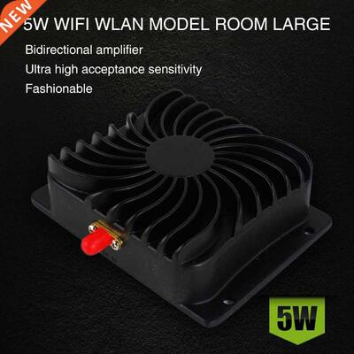 2.4GHz Repeater Broadband Signal Booster With Antenna Black