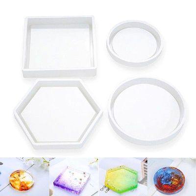 1pcs Coaster Resin Silicone Cup Mat Pad Mold Jewelry Making