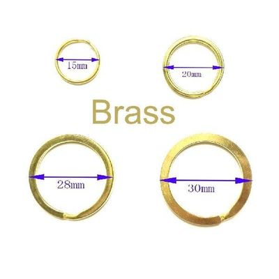 10PCS Brass Split Rings  Keyring Keychain Hook Loop Hoop