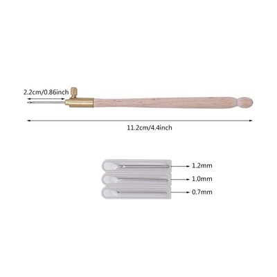 Embroidery Tambour Crochet Hook with 3 Needles French Croche