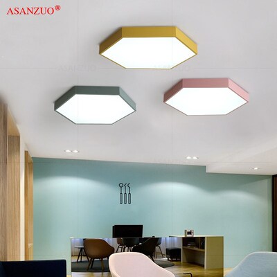 LED Ceiling Lights Modern Lamp Nordic Simple Hexagonal Ceili