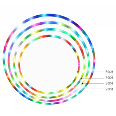 Multicolour Glitter Fitness Exercise LED Hoola Hoop Loose W