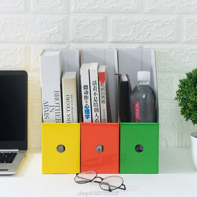 5pcs Paper Cardboard File Magazine Holder Colorful Desk