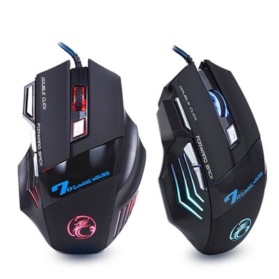 X7 Wired Gaming Mouse 7 Button LED 5500 DPI USB Computer Mou