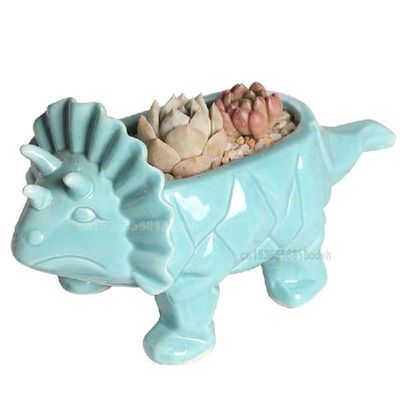 Creative Dinosaur Succulent Flowerpots Ceramic Animal Green