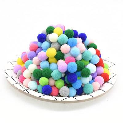 100Pcs 10/15/20/25mm Mini Fluffy Soft Pom Poms Pompoms Hand