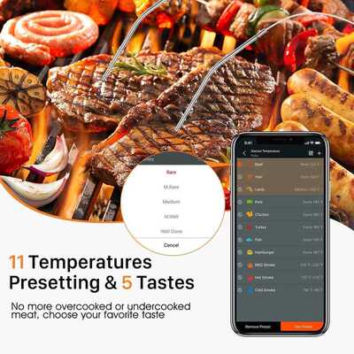NanoL Digital Wireless BBQ Meat Thermometer Grill Oven Therm