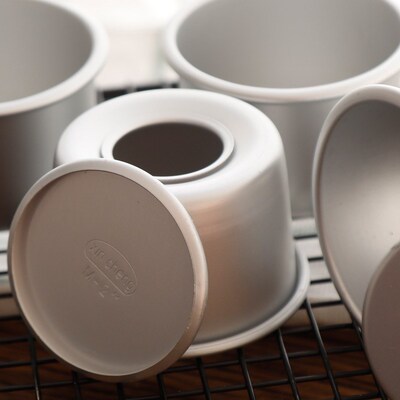 5PCS Mini Cake Mold Removable Non-stick Round DIY Cake Muffi