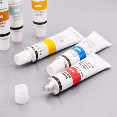24 Colors Acrylic Paints Set 12ml Tubes Drawing Painting Pig