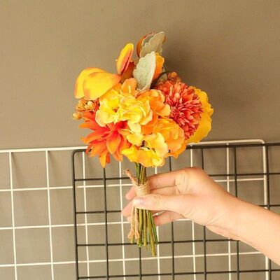 1 Bunch Aritifical Flower Bouquet For Wedding Decoration