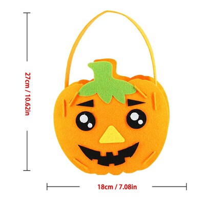 Halloween DIY Pumpkin Candy Bag Tote Bucket Basket Hallowee