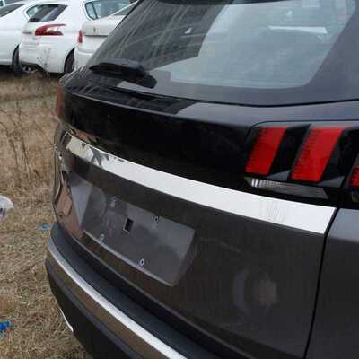 AX For Peugeot 3008 2017- Chrome Rear Trunk Cover Tail Gate