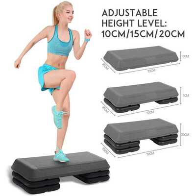 Fitness Aerobic Step 3 level Adjustable Non-slip Cardio Yoga