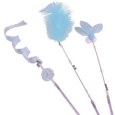 Legendog 3pcs Cat Toy Pet Kitten Wand Toy Interactive Fake