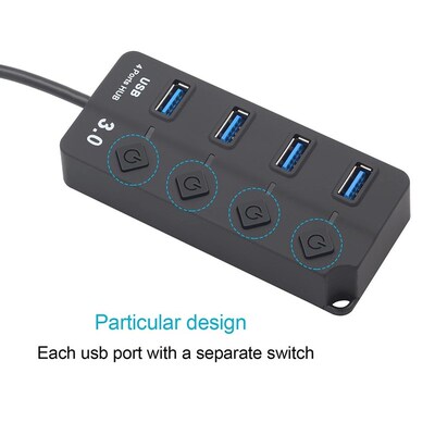 Hannord USB Hub 3.0 High Speed 4 / 7 Port USB 3.0 Hub Splitt
