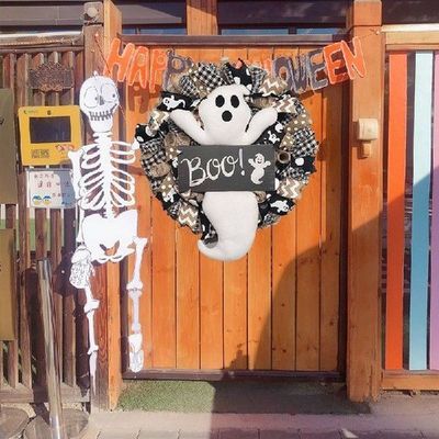 Front Door Wreath Halloween Witch Wreath Home Decor Garland